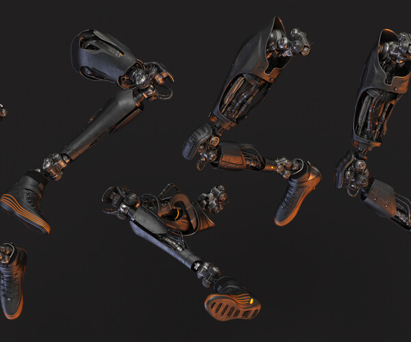 ArtStation - Sci-fi cyber leg images set volume I | Resources