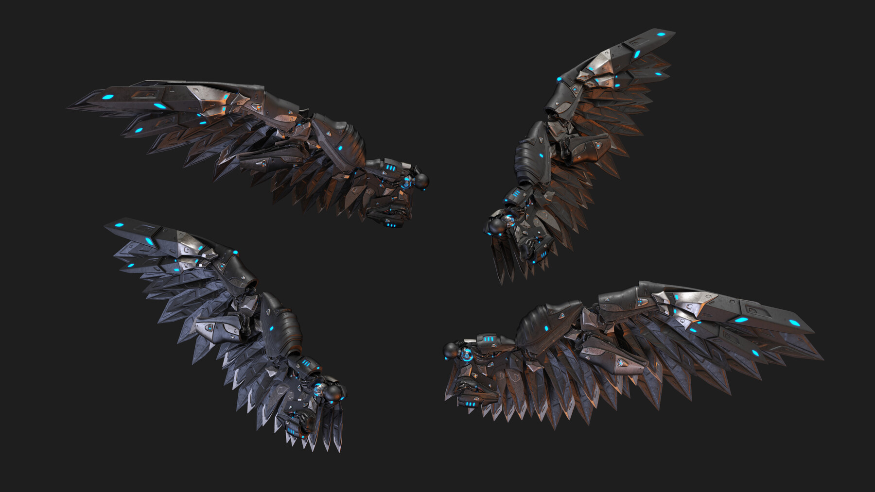 ArtStation - Sci-fi mecha wings and claws images set vol. III | Resources