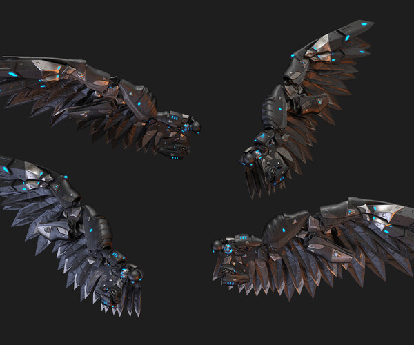 ArtStation - Sci-fi mecha wings and claws images set vol. III | Resources