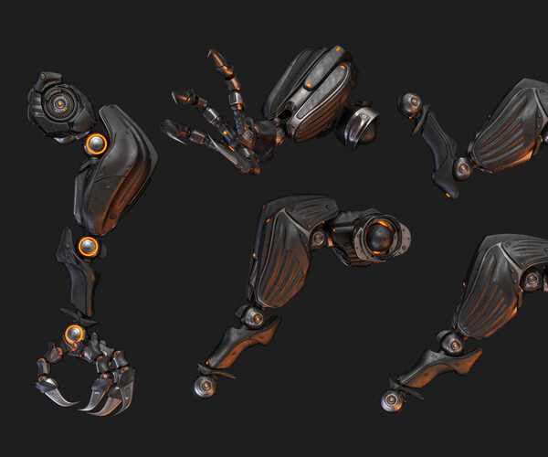 ArtStation - Sci-fi mecha wings and claws images set vol. III | Resources