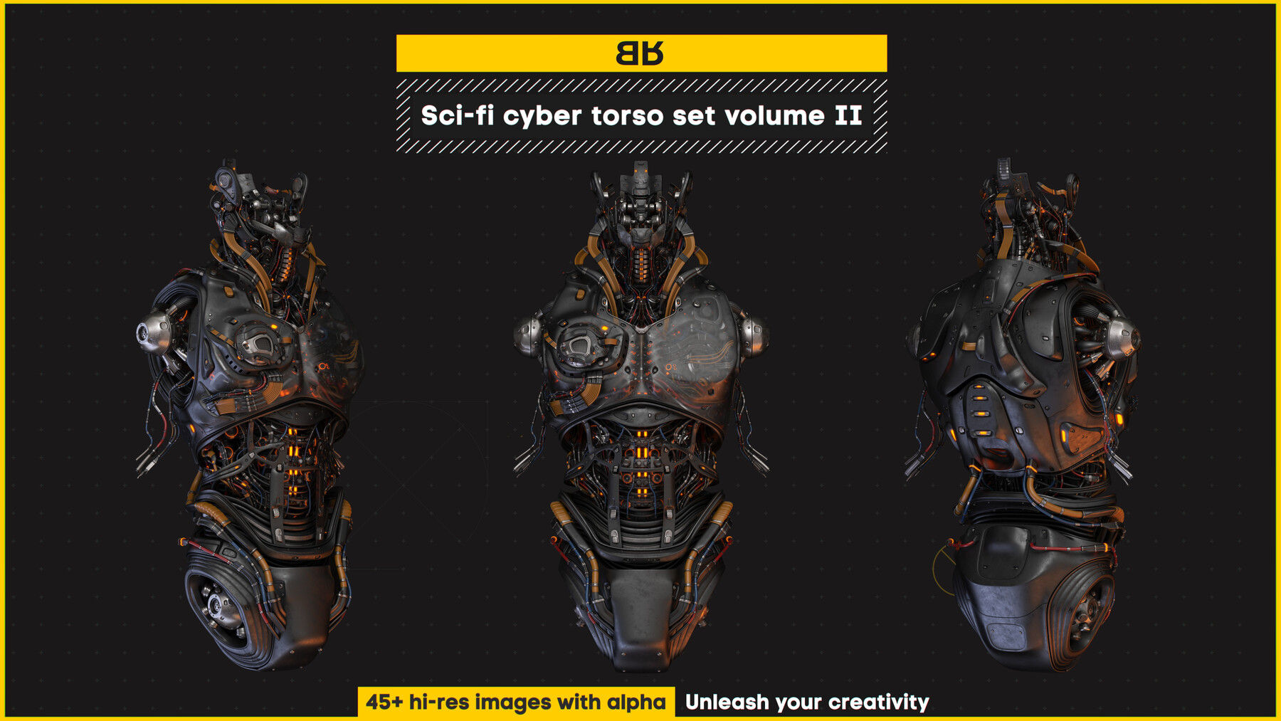 ArtStation - Sci-fi cyber torso images set volume II | Resources