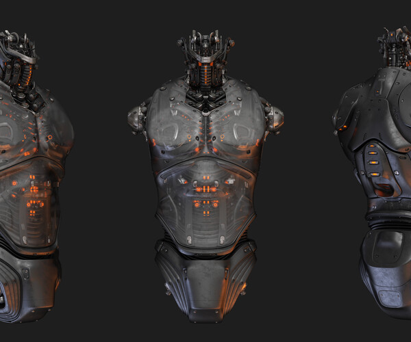 ArtStation - Sci-fi cyber torso images set volume II | Resources