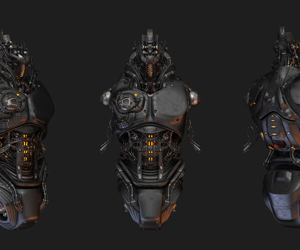 ArtStation - Sci-fi cyber torso images set volume II | Resources