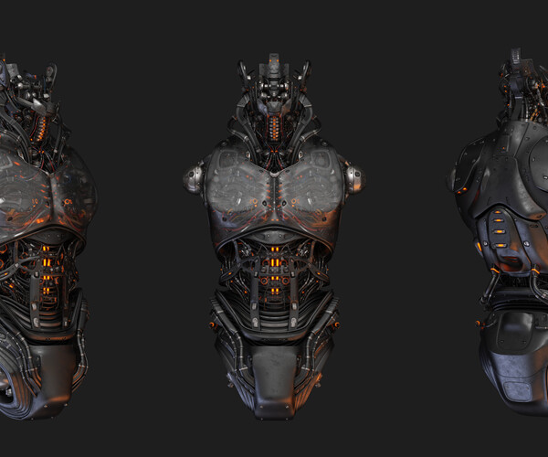 ArtStation - Sci-fi cyber torso images set volume II | Resources
