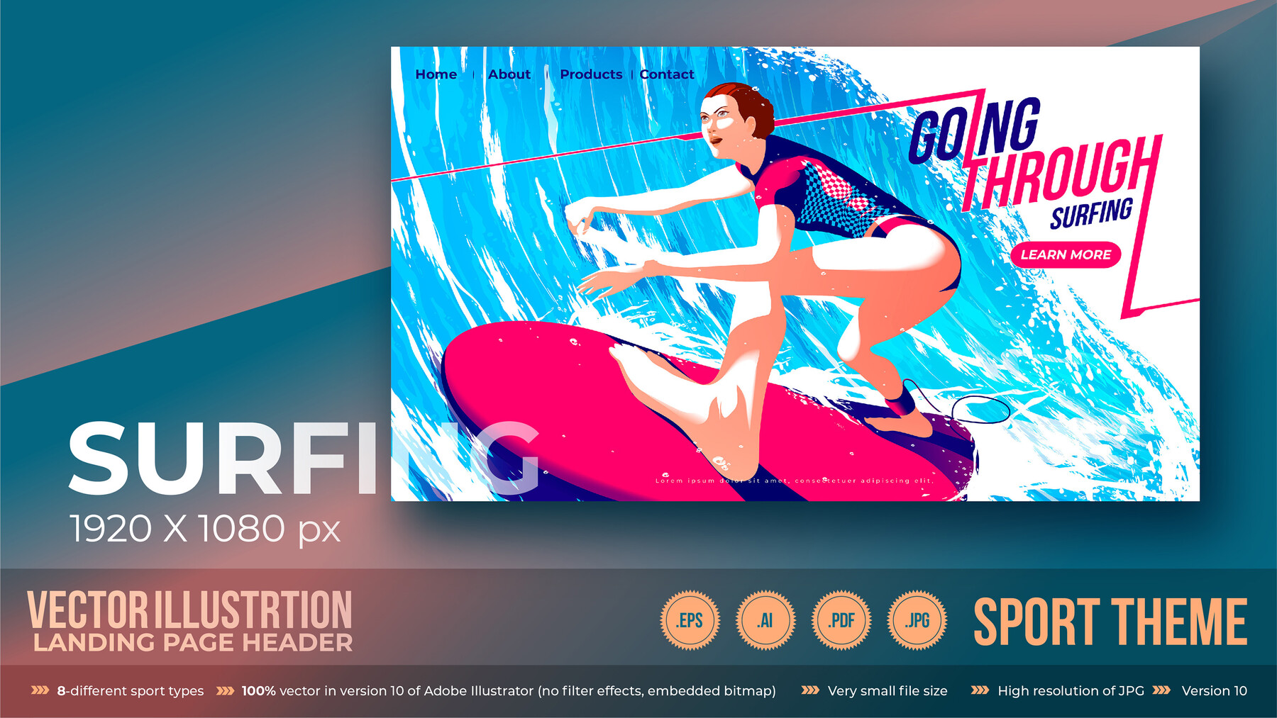 ArtStation - Vector Illustration in Sport Theme for a Landing Page ...