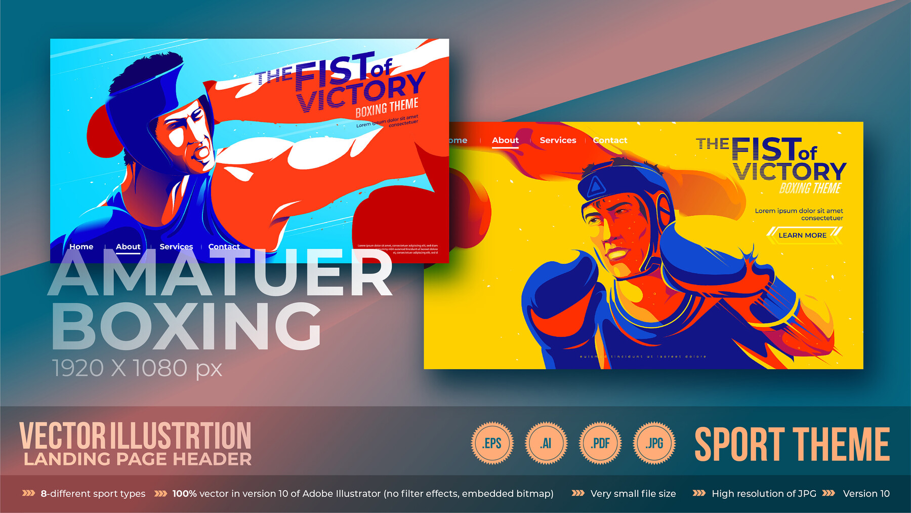 ArtStation - Vector Illustration in Sport Theme for a Landing Page ...