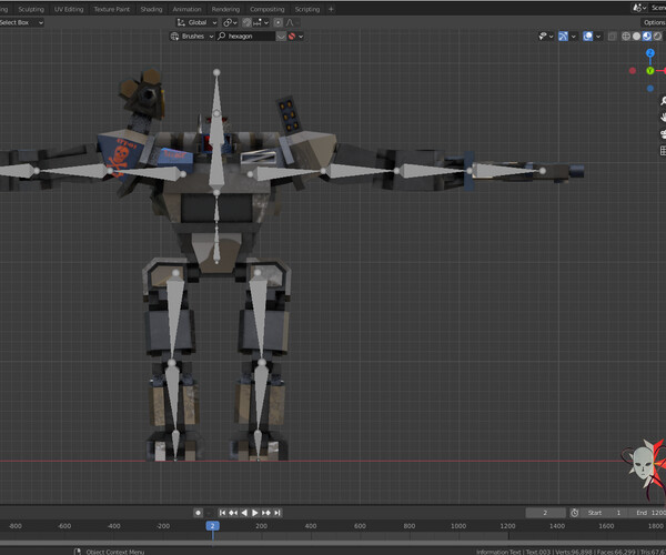 ArtStation - Low Poly Mech Robot rigged with two animations included ...