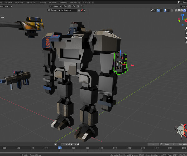ArtStation - Low Poly Mech Robot rigged with two animations included ...