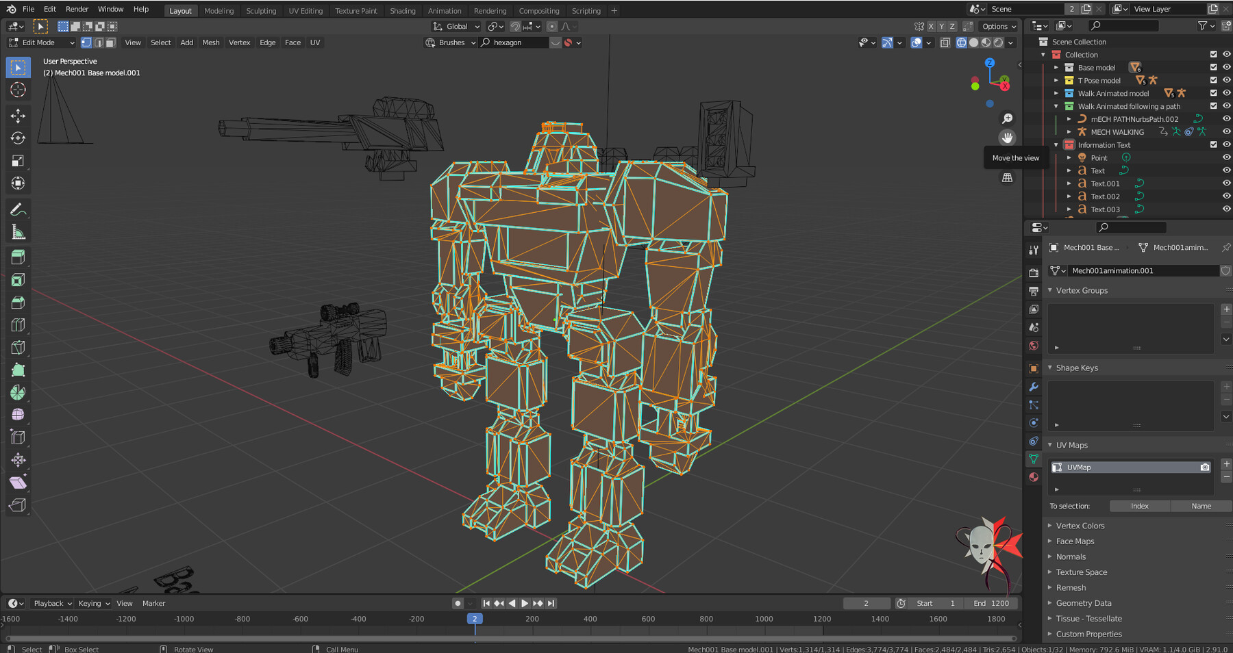 ArtStation - Low Poly Mech Robot rigged with two animations included ...