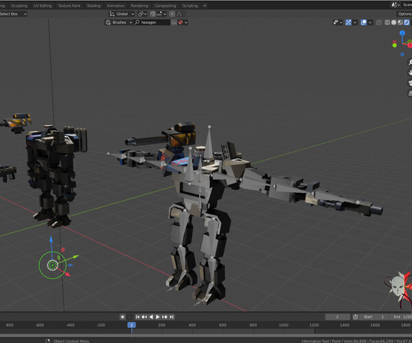 ArtStation - Low Poly Mech Robot rigged with two animations included ...