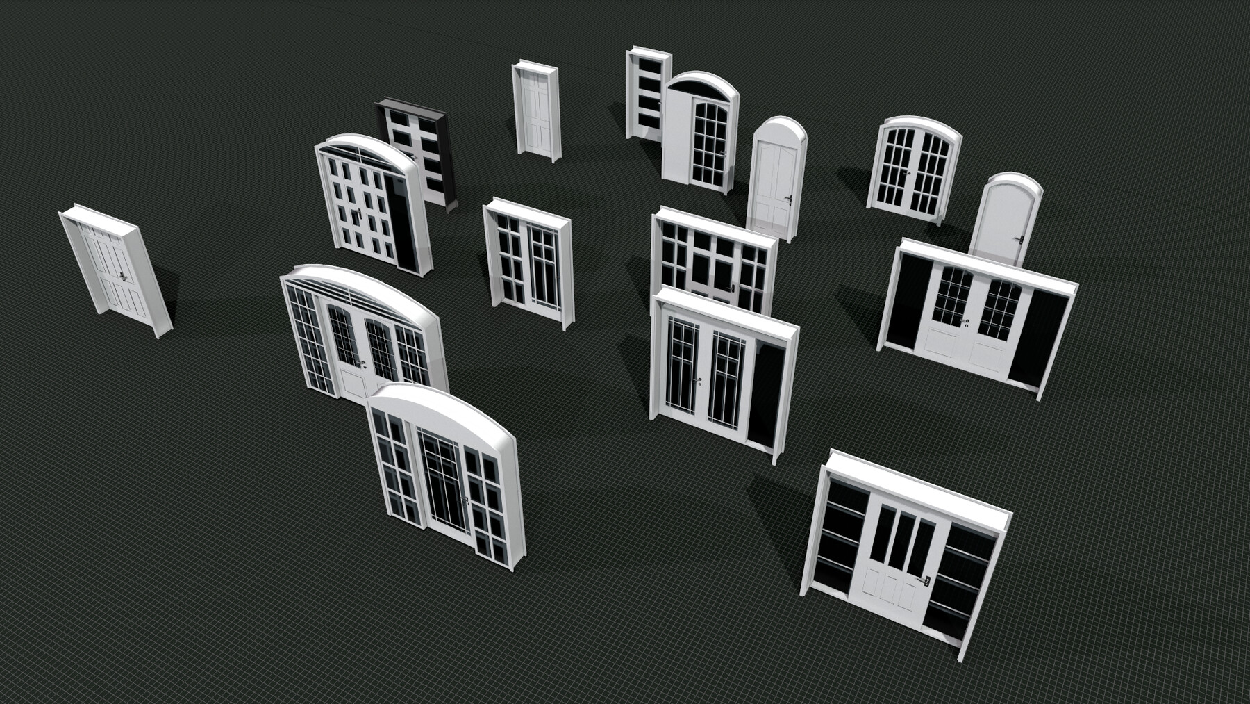 ArtStation - Door Bundle 3D Model Pack 16 pcs ( .fbx- .obj- .3ds File ...
