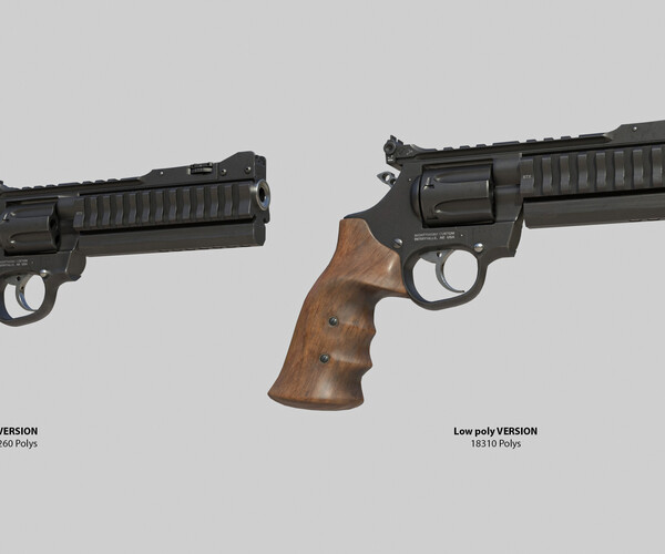 ArtStation - Magnum revolver SUPER SPORT Low-poly 3D model | Game Assets