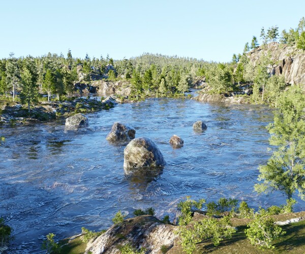ArtStation - River branches in Blender | Resources