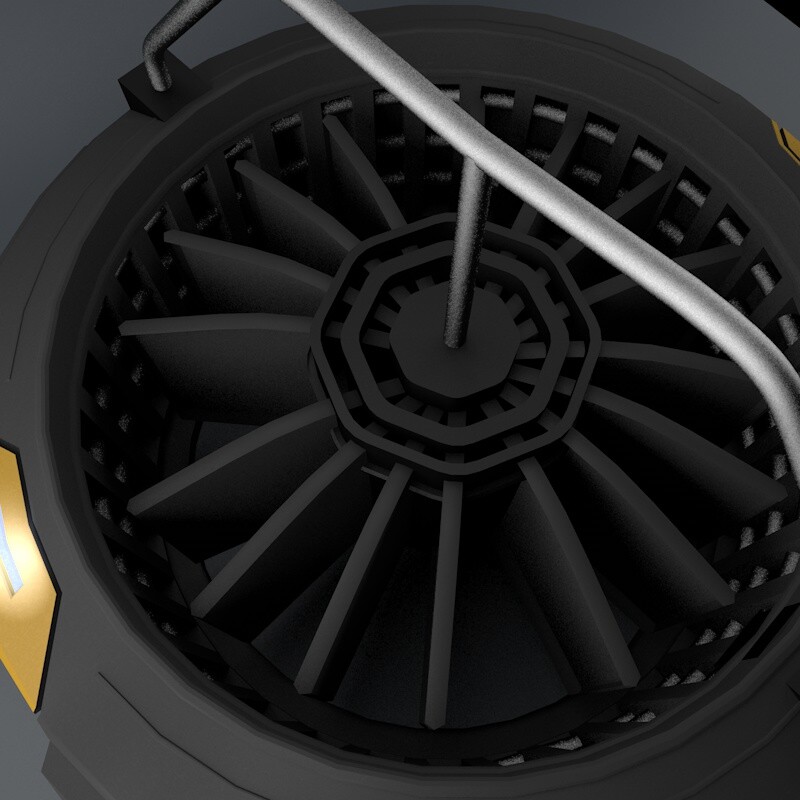 ArtStation - 3D concept fan - Low poly Low-poly 3D model | Game Assets