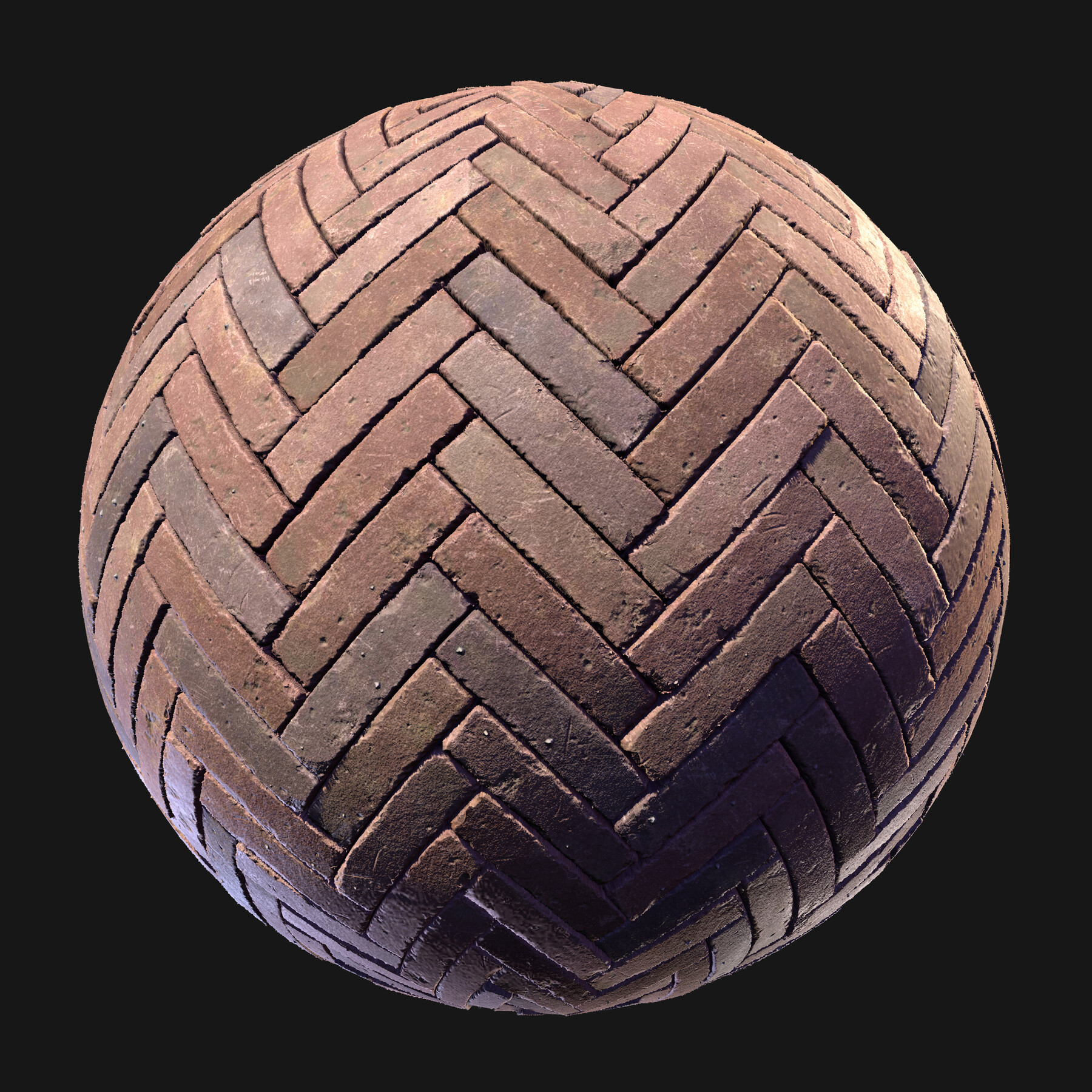 ArtStation - Herringbone pavements - Material pack | Game Assets