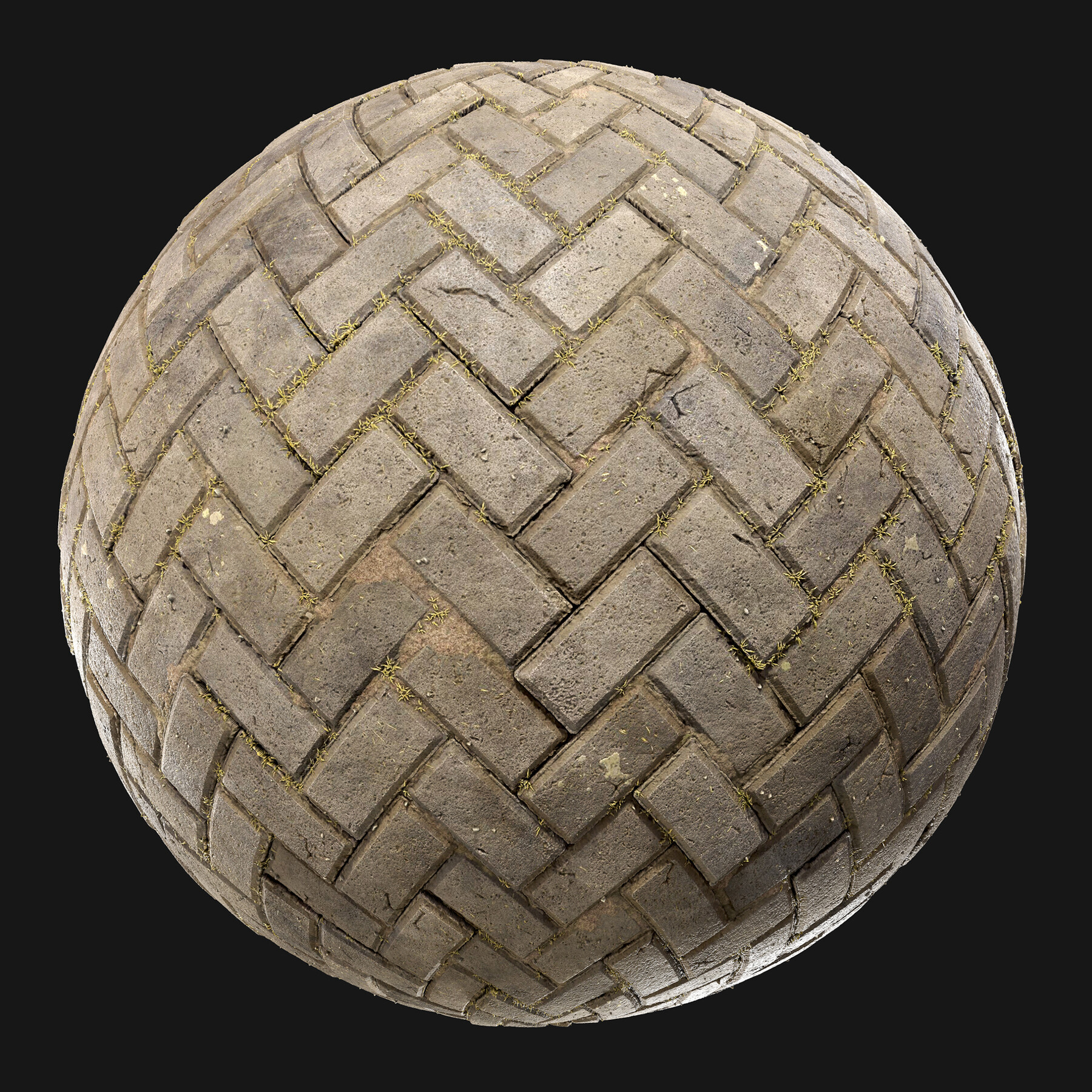 ArtStation - Herringbone pavements - Material pack | Game Assets