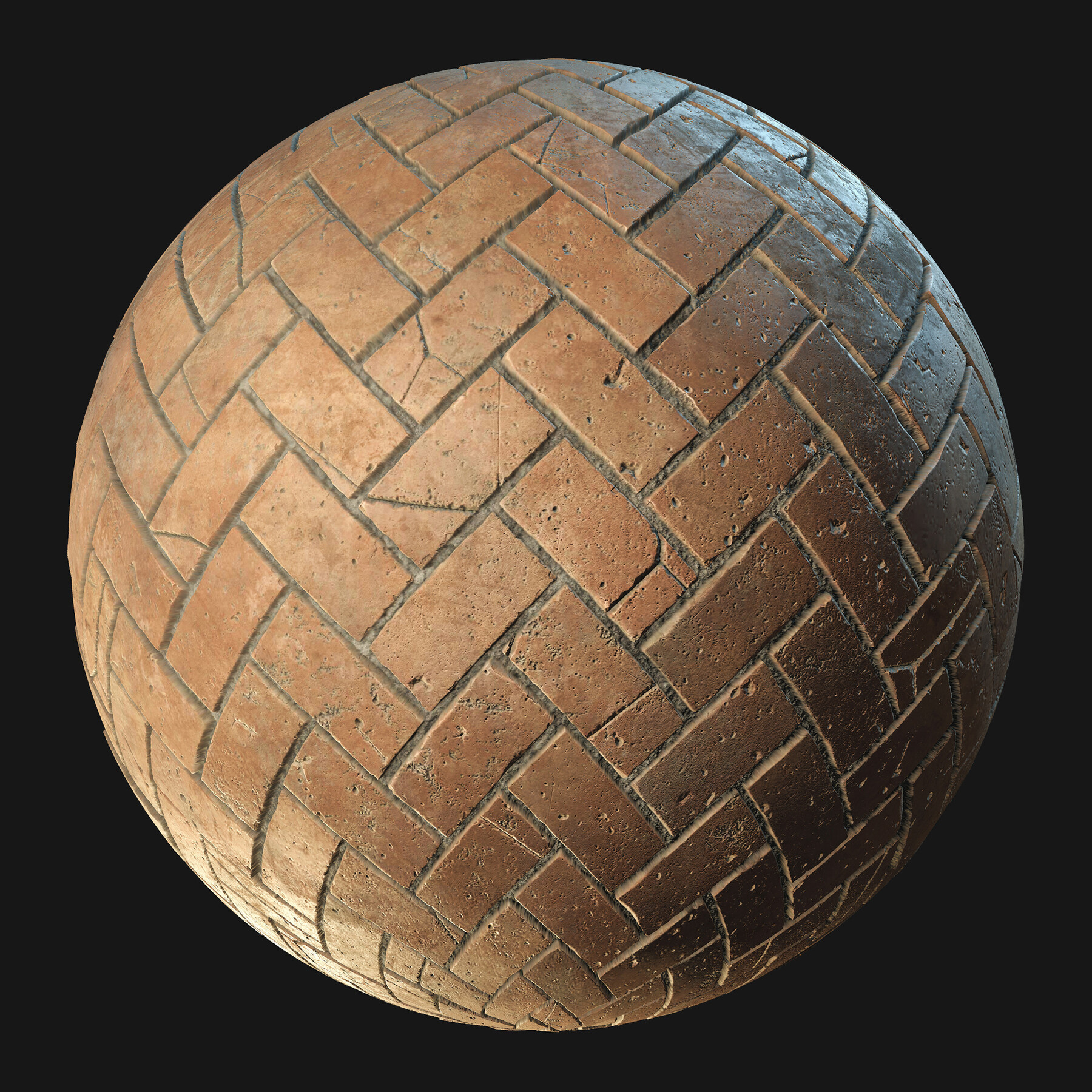 ArtStation - Herringbone pavements - Material pack | Game Assets