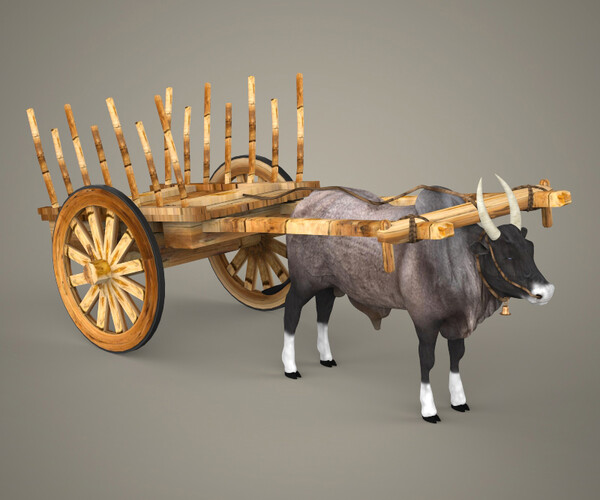 ArtStation - Realistic Ox Cart | Game Assets