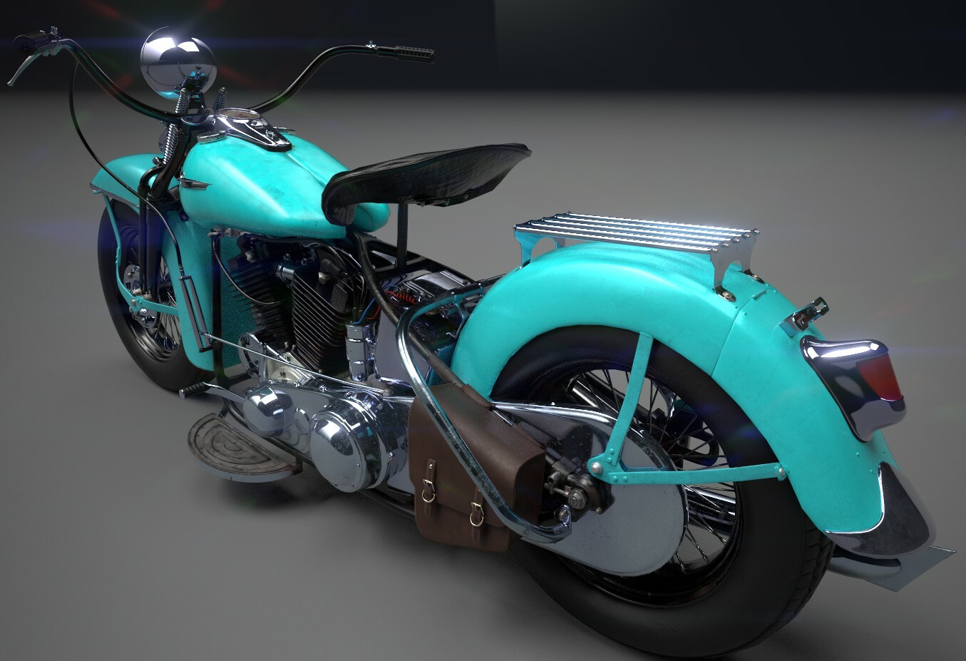 ArtStation - Oldschool Classic Motorcycle Low Poly | Game Assets