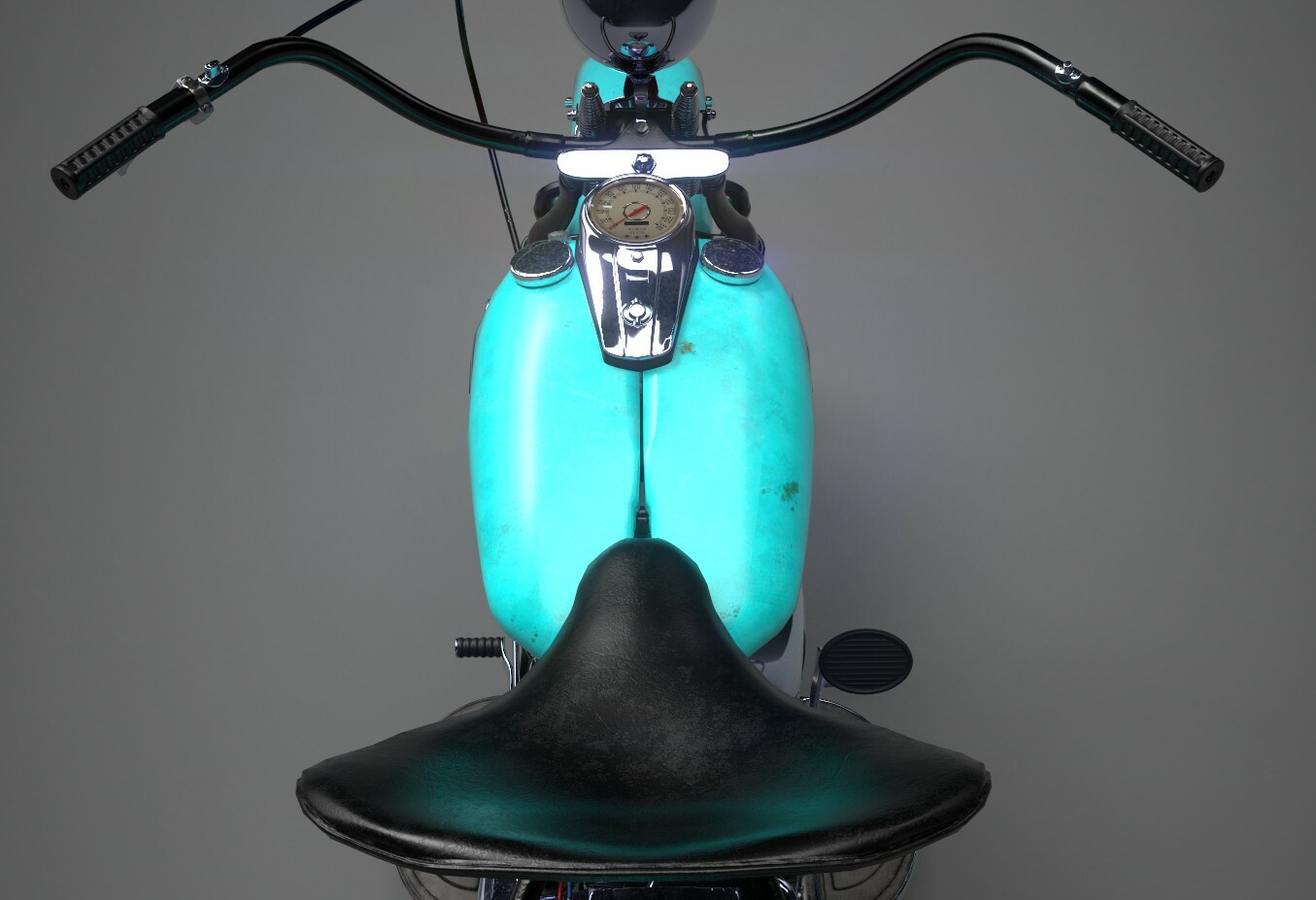 ArtStation - Oldschool Classic Motorcycle Low Poly | Game Assets