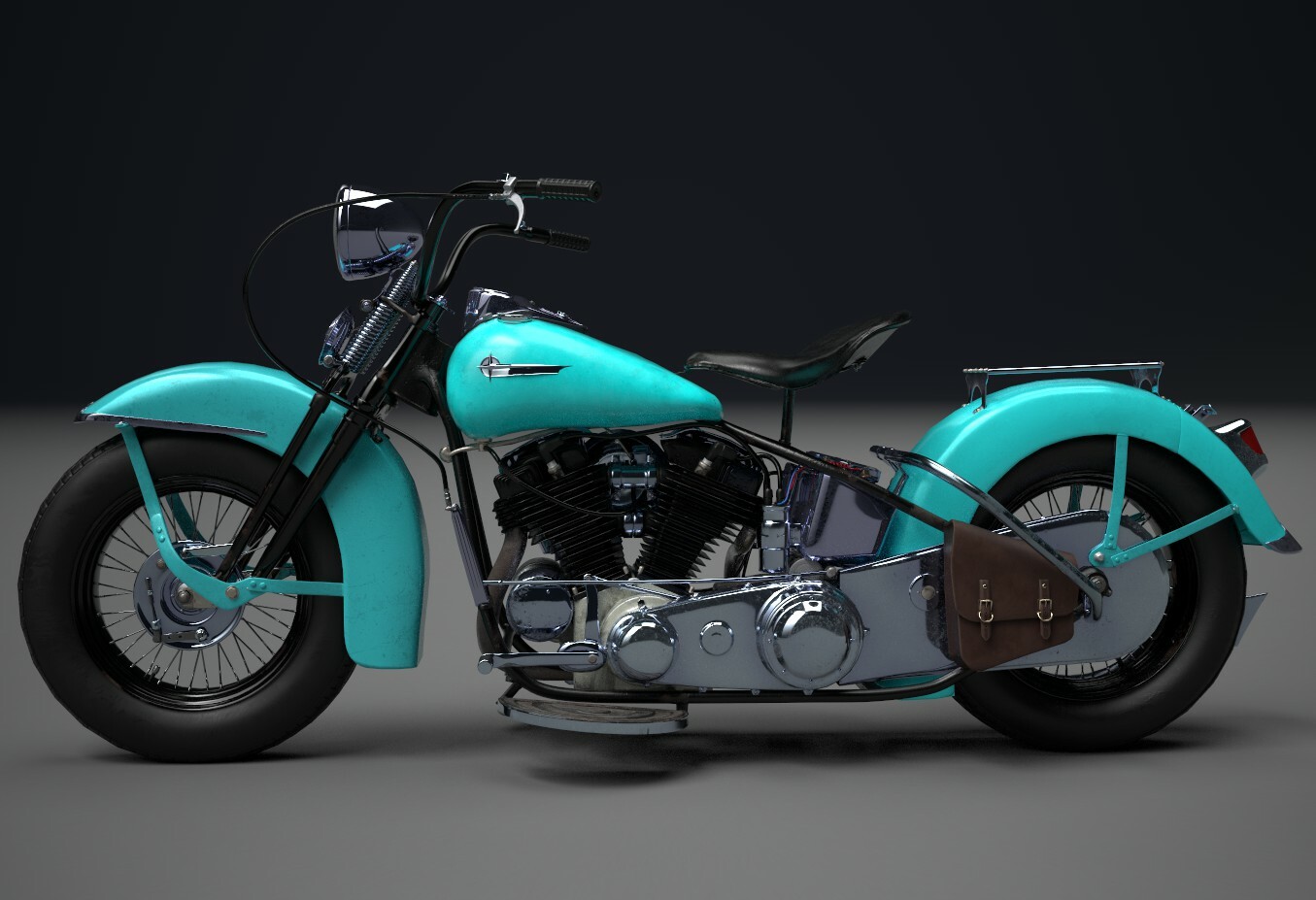 ArtStation - Oldschool Classic Motorcycle Low Poly | Game Assets