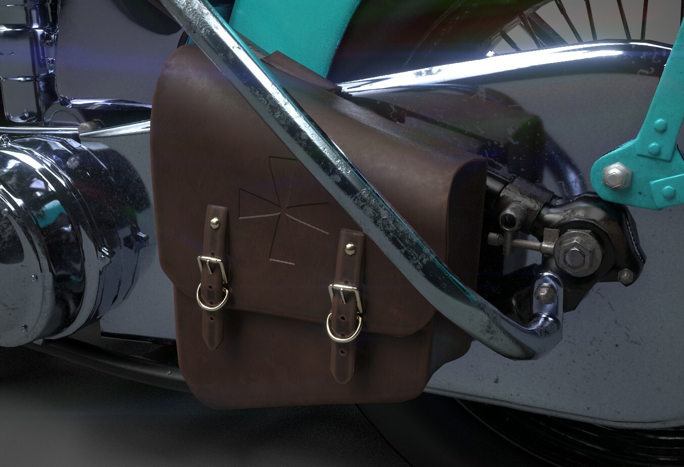 ArtStation - Oldschool Classic Motorcycle Low Poly | Game Assets