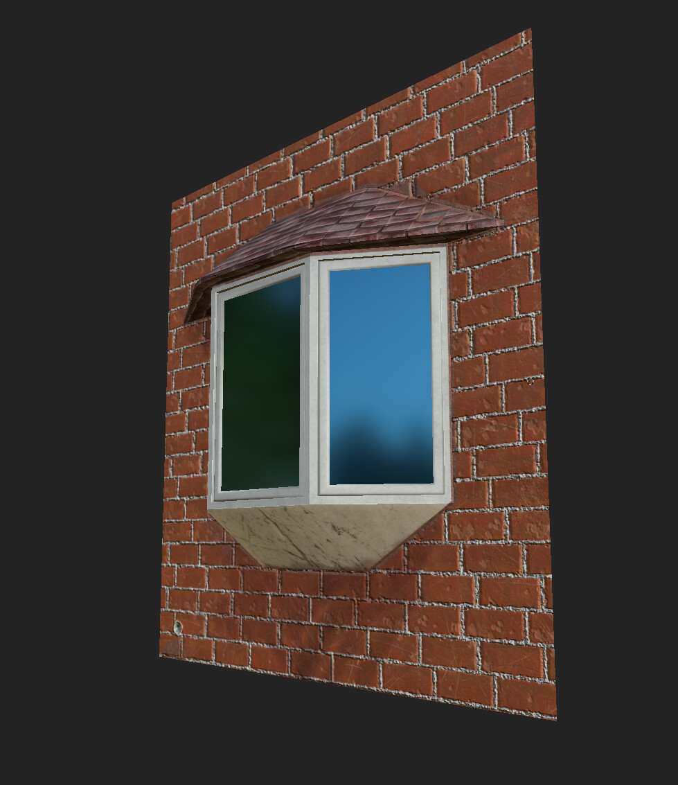 ArtStation - Modern Architecture Wall Window Design, Modeling | Modern ...