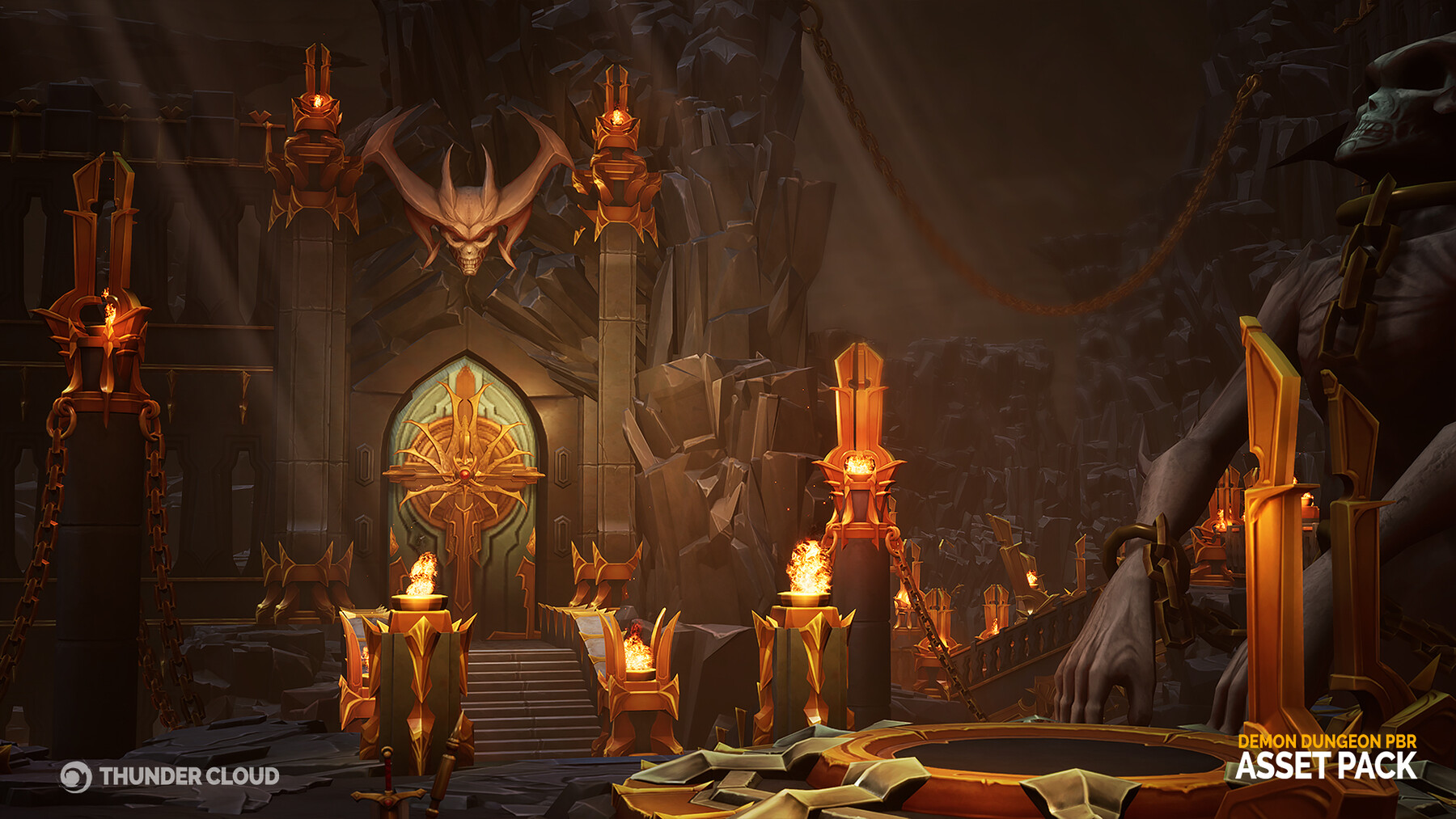 ArtStation - Demon Dungeon PBR Full Asset Package | Game Assets