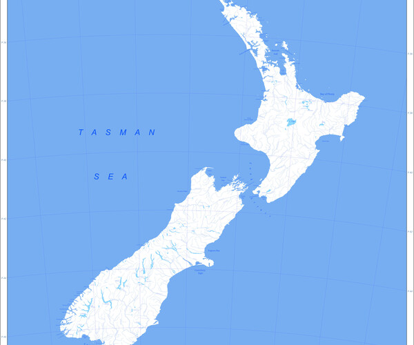 ArtStation - New Zealand Blank Map IWM2500000AB | Artworks