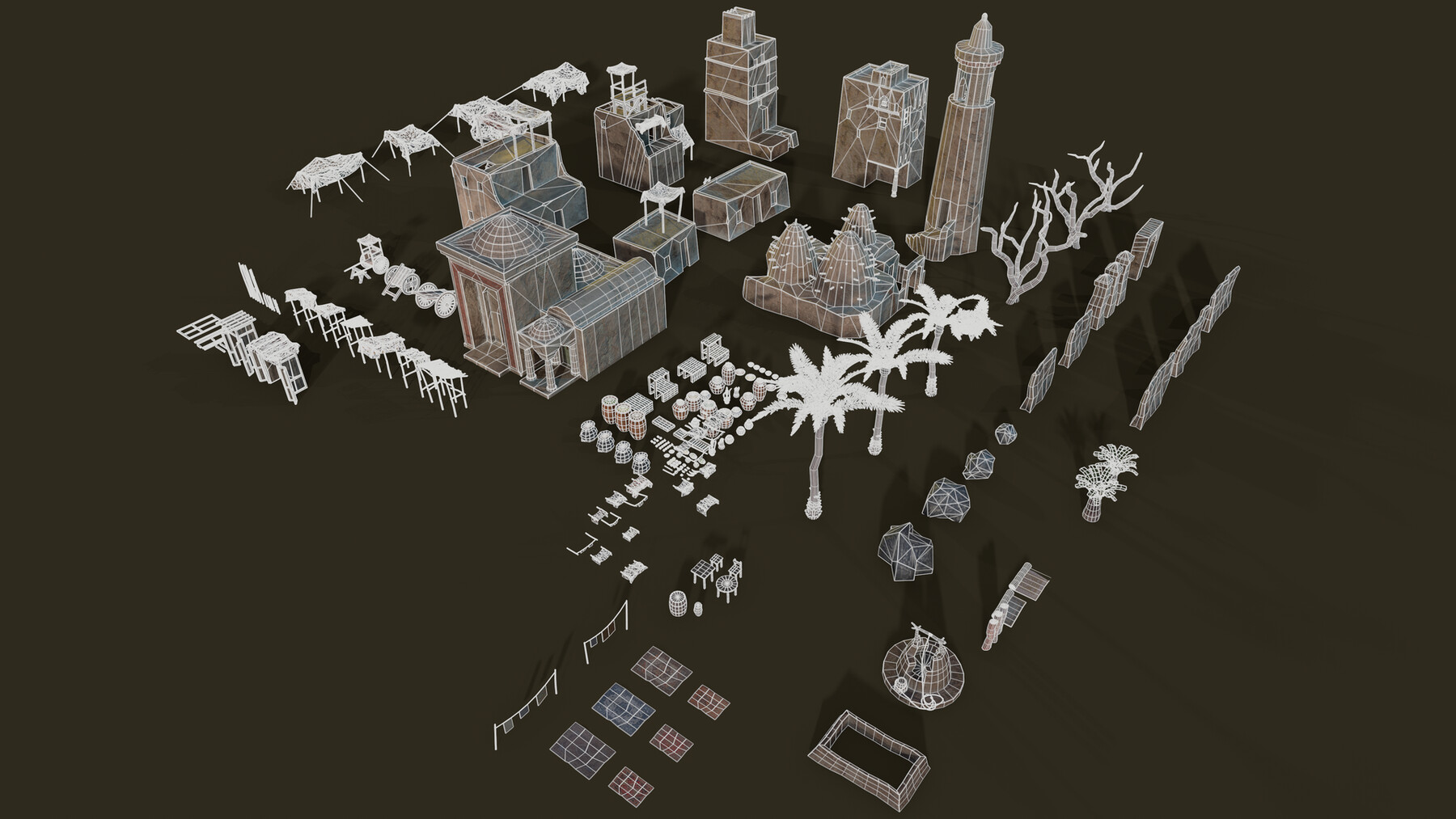 ArtStation - Top-Down Desert Town (RAW+Unity) | Game Assets