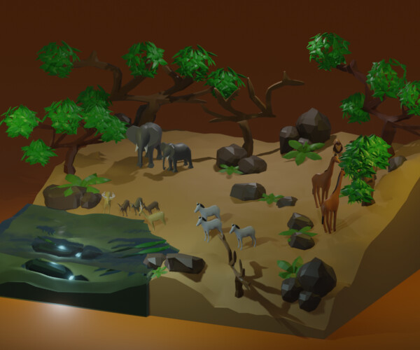 ArtStation - Savanna Set | Game Assets