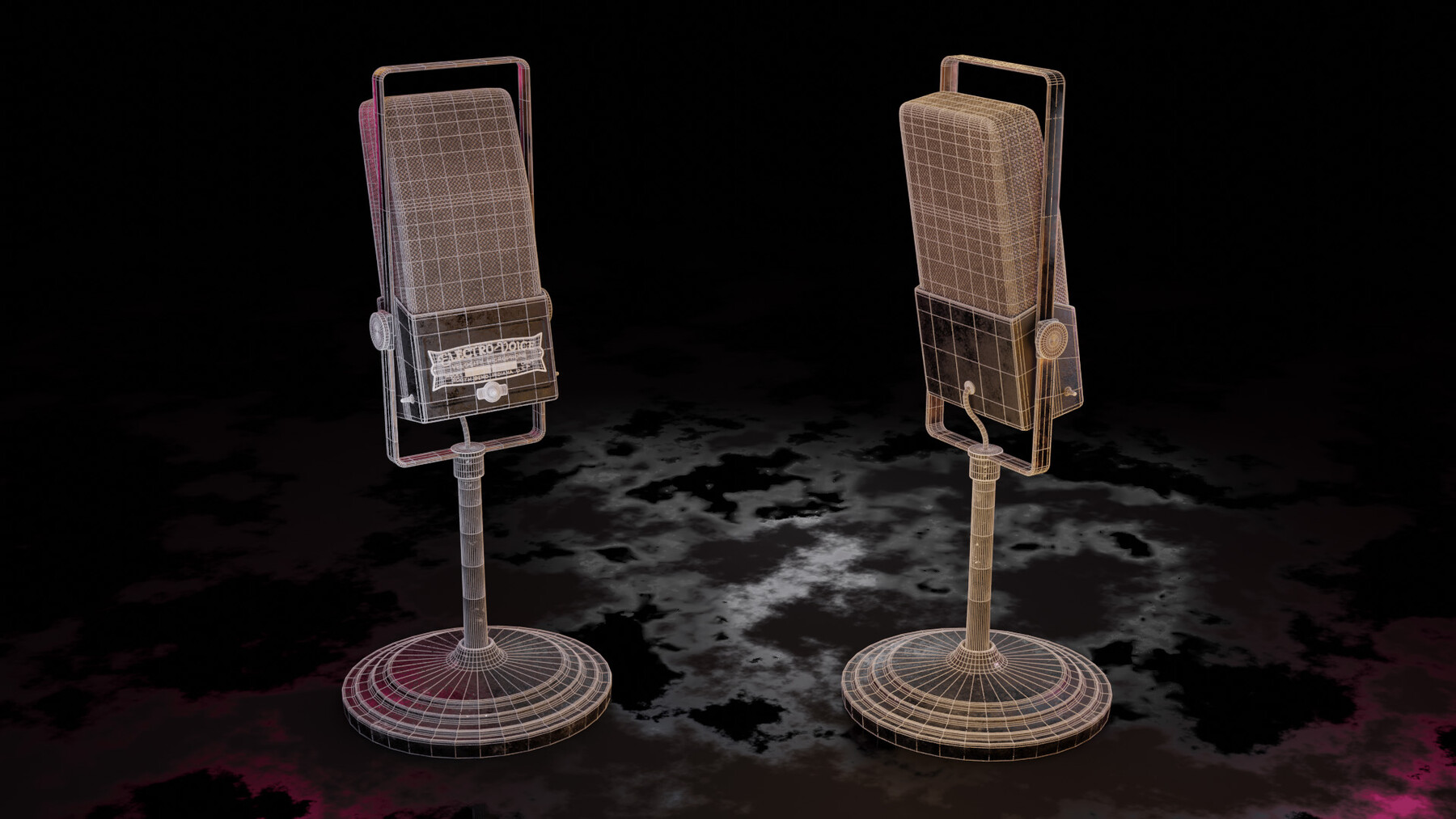 ArtStation - Old Retro Electro Voice Microphone | Game Assets