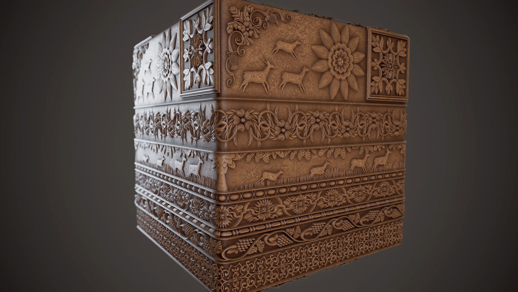 ArtStation - Carved Wood Pattern Material | Game Assets