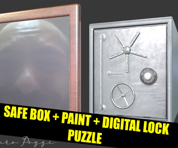 ArtStation - Safe Box and paint puzzle - For Unity FBX 3D.- | Game Assets