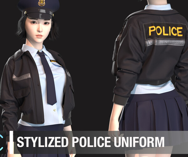 ArtStation - Stylized police uniform / Marvelous Designer / Clo 3D ...