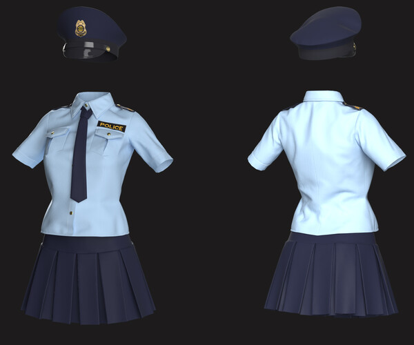 ArtStation - Stylized police uniform / Marvelous Designer / Clo 3D ...