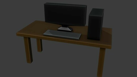 ArtStation - Low Poly Computer | Game Assets