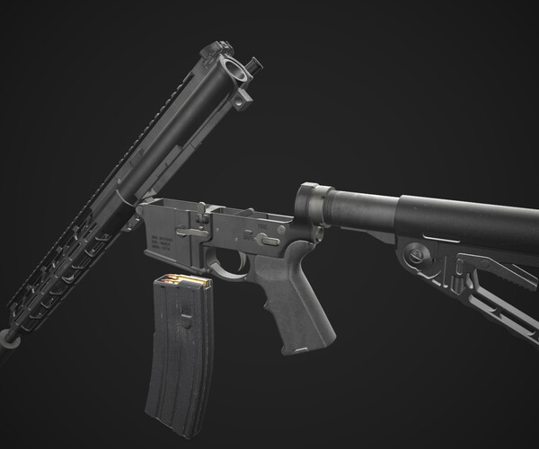 ArtStation - AR15 Rifle (Game Ready) | Game Assets