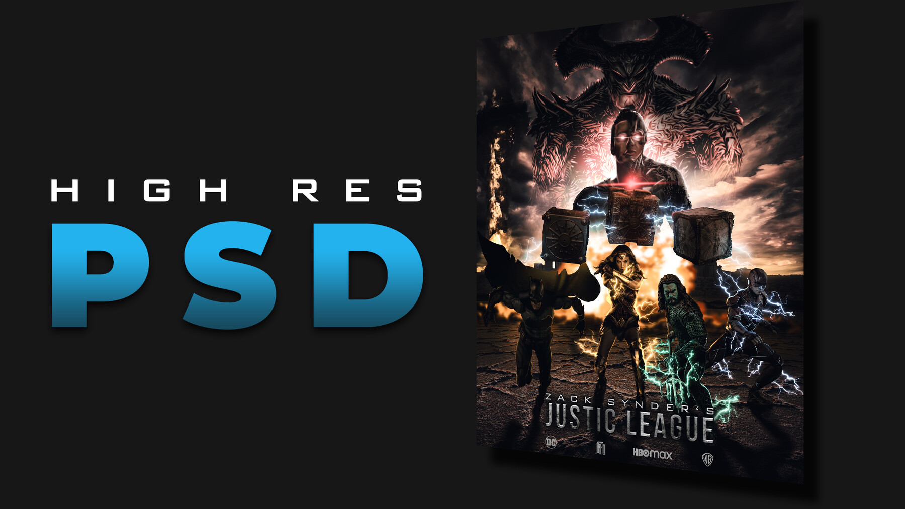 ArtStation - Zack Synder's Justice League (Poster Psd) Full Resolution ...