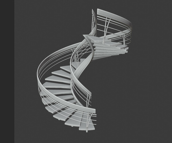 ArtStation - Modern Spiral Stairs 3D Asset Pack | Resources