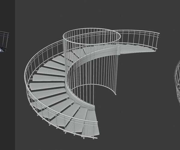 ArtStation - Modern Spiral Stairs 3D Asset Pack | Resources