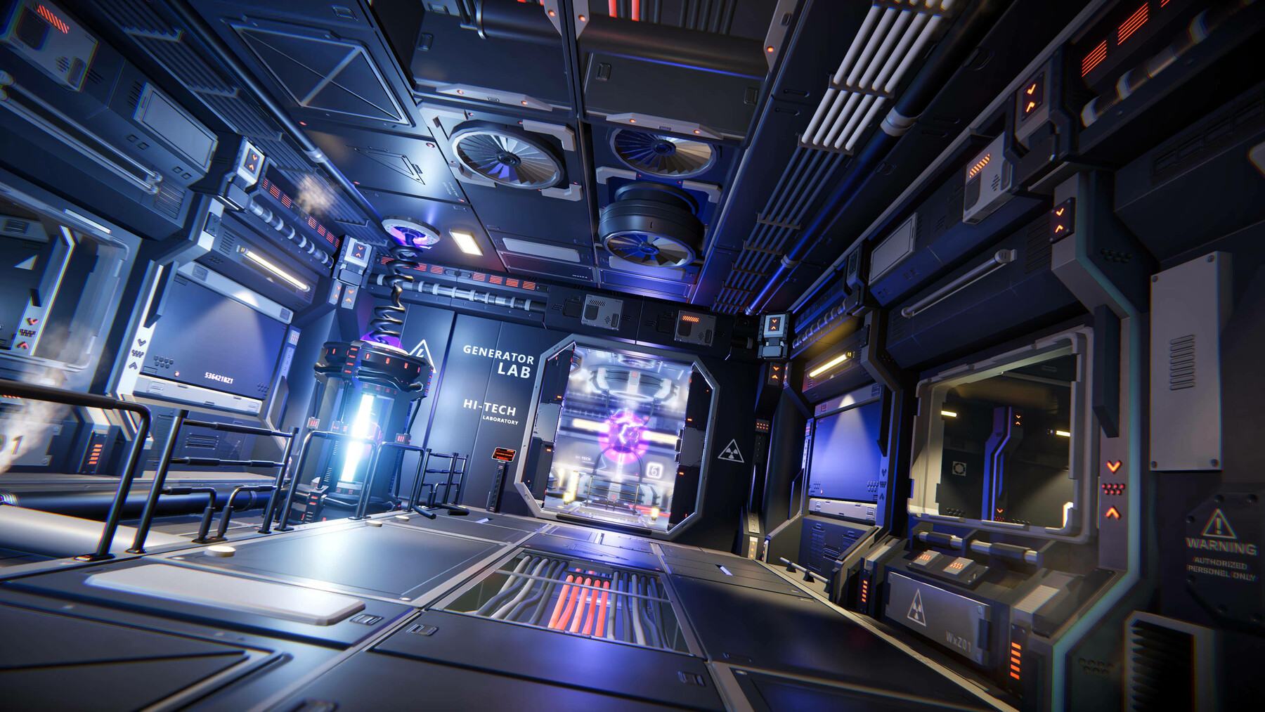 ArtStation - STYLIZED - Sci-Fi Corridor Unity | Game Assets