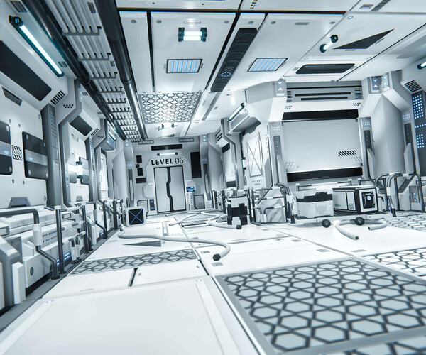 ArtStation - STYLIZED - Sci-Fi Corridor Unity | Game Assets