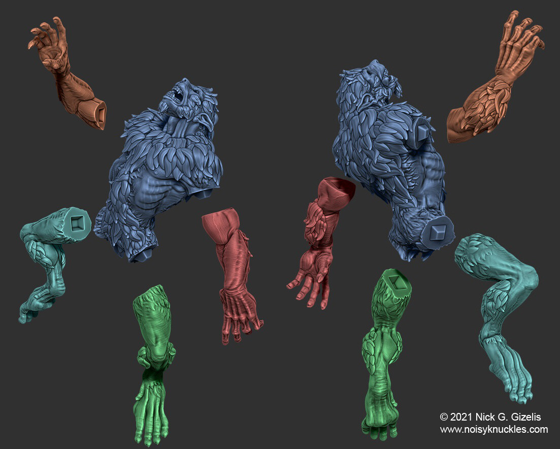 ArtStation - Beast Slayer miniature 3D Print Ready - .ZPR, .OBJ, .STL ...