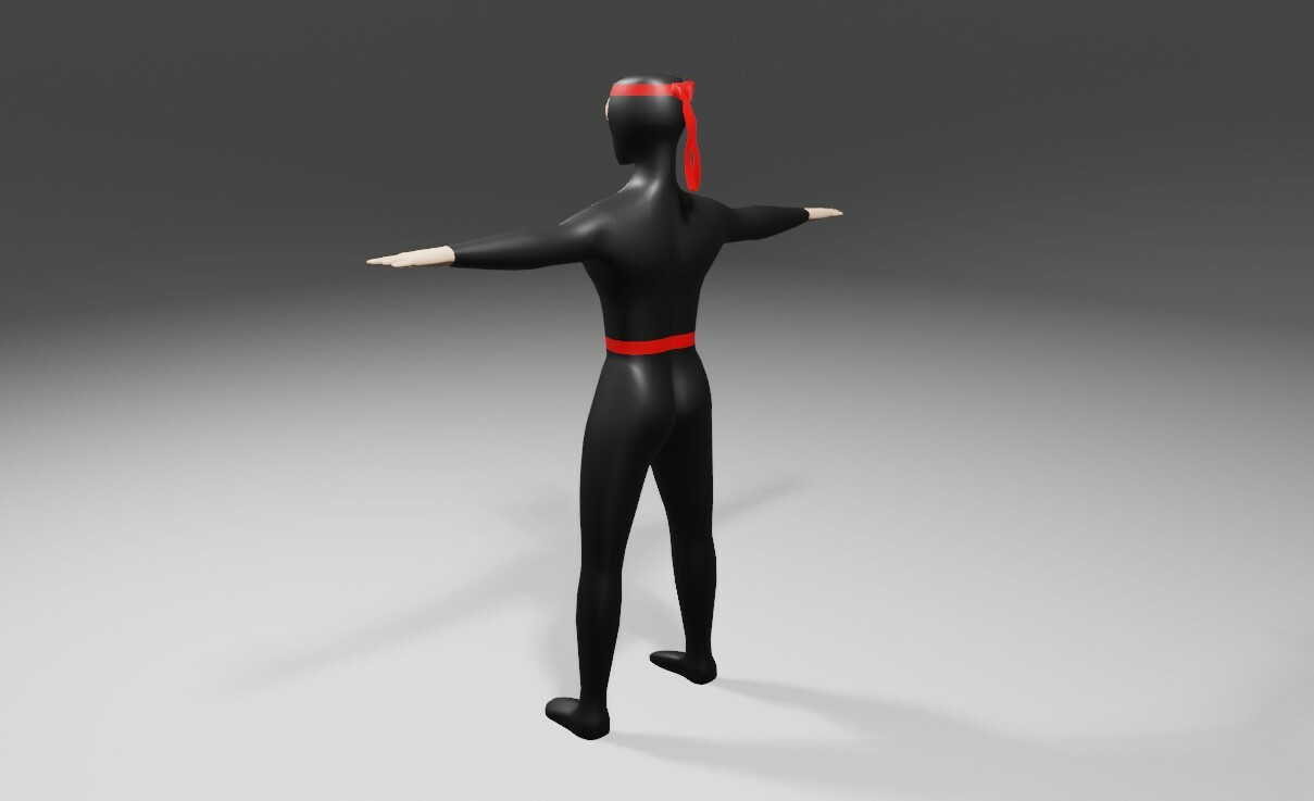 ArtStation - Ninja - Fighter - Kung Fu Low-poly 3D model | Game Assets