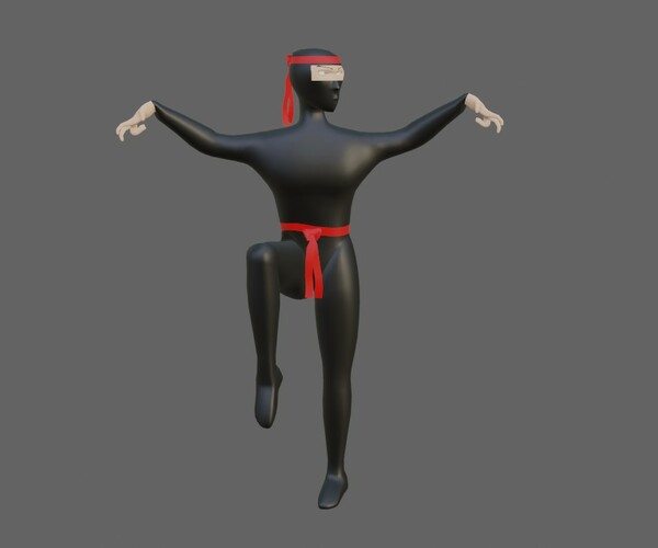 ArtStation - Ninja - Fighter - Kung Fu Low-poly 3D model | Game Assets