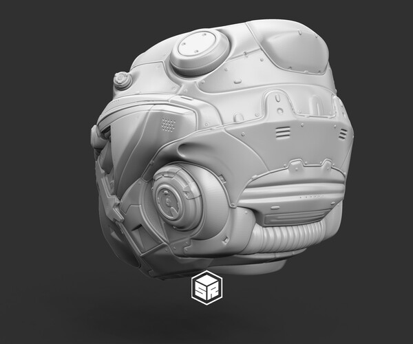 ArtStation - Sci-Fi Helmet - 3D Print Ready | Resources