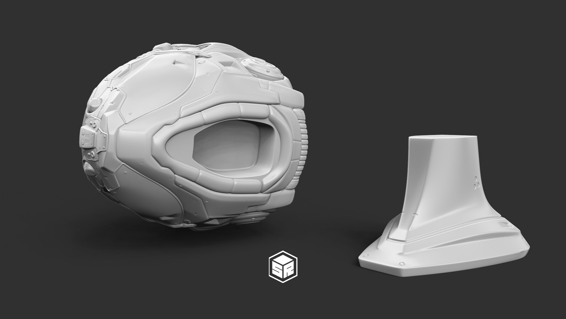 ArtStation - Sci-Fi Helmet - 3D Print Ready | Resources