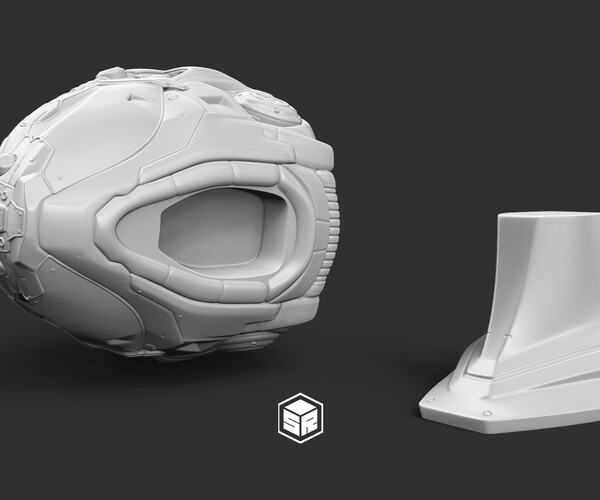 ArtStation - Sci-Fi Helmet - 3D Print Ready | Resources