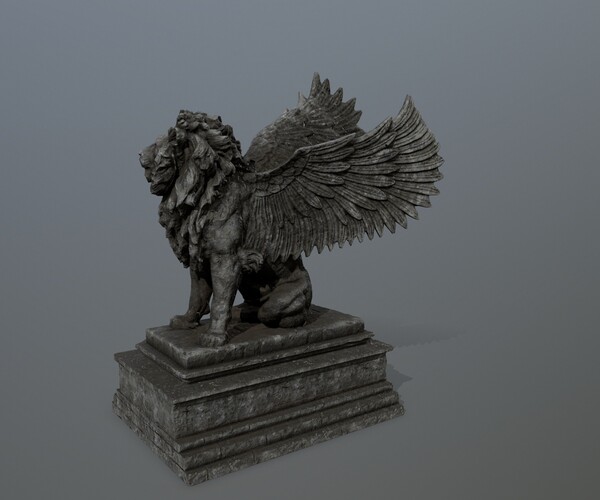 ArtStation - lion statue | Game Assets